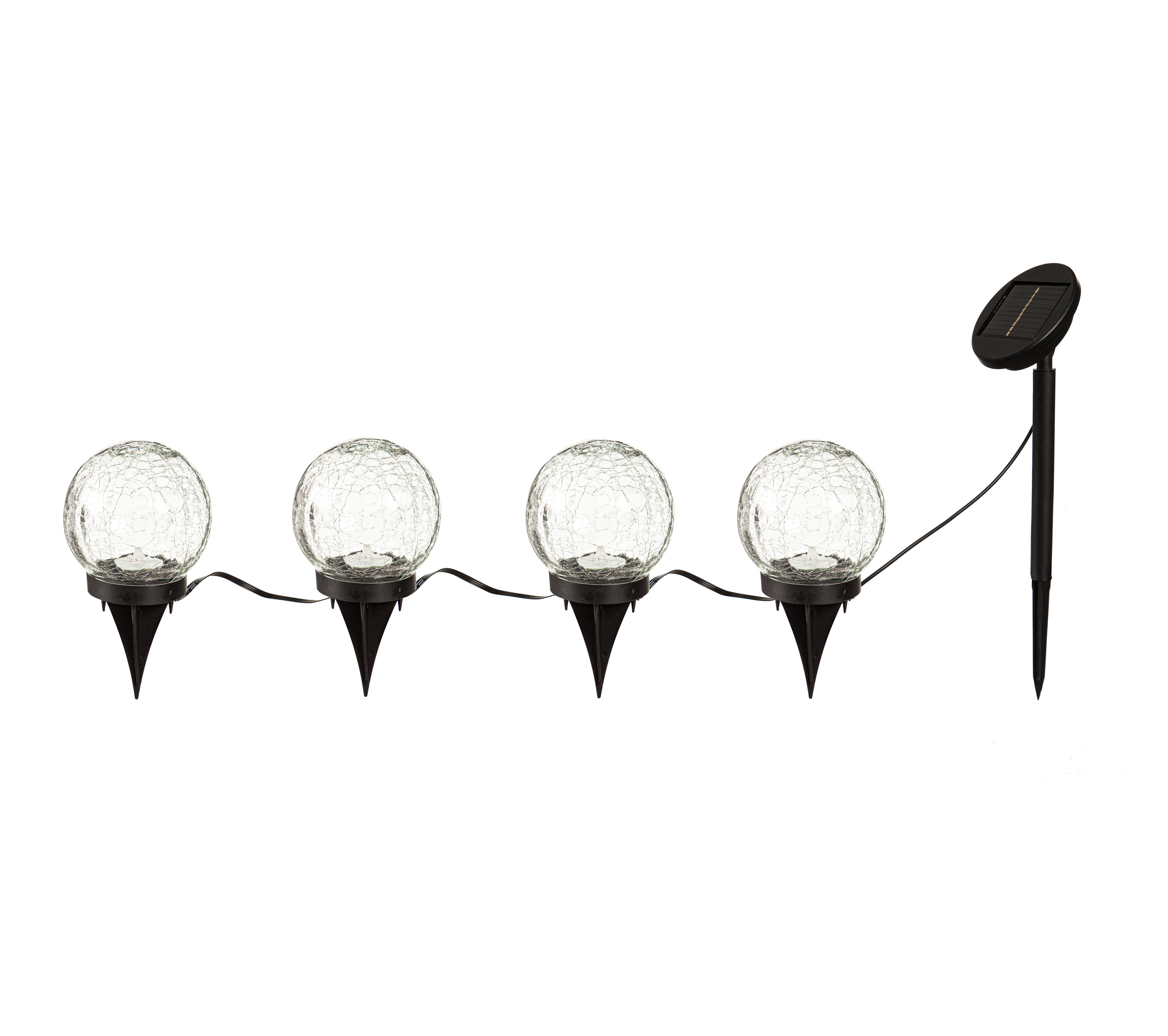 Evergreen Enterprises, Inc Staked Lanterns With Solar RGB Globes, Set ...