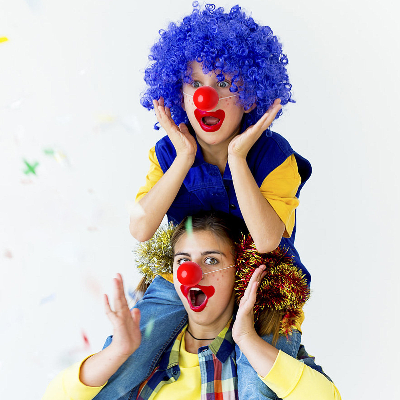 Mercer41 5Pcs Glowing Red Nose Clown Nose Dress-Up Props Stage ...