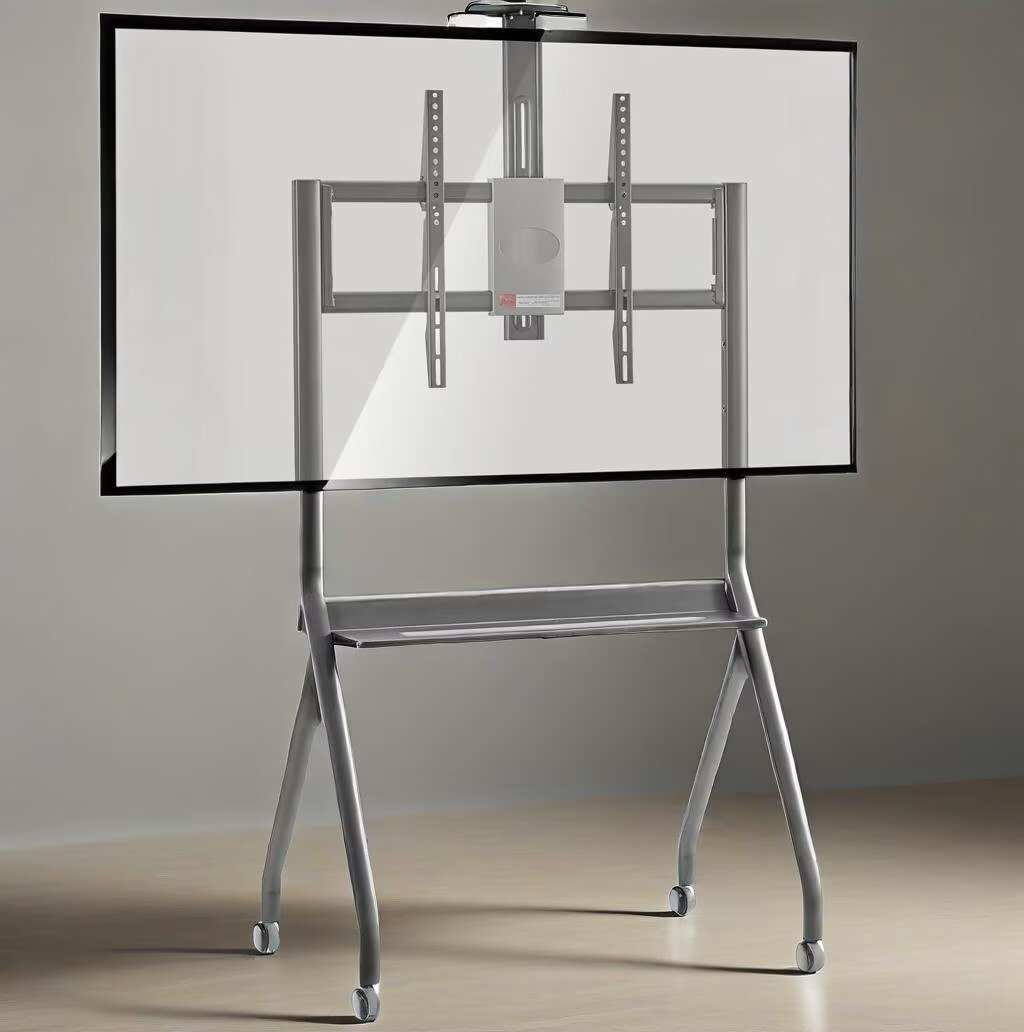 JYXCN Mobile TV Stand Rolling TV Cart with Adjustable Shelf up to 75 ...