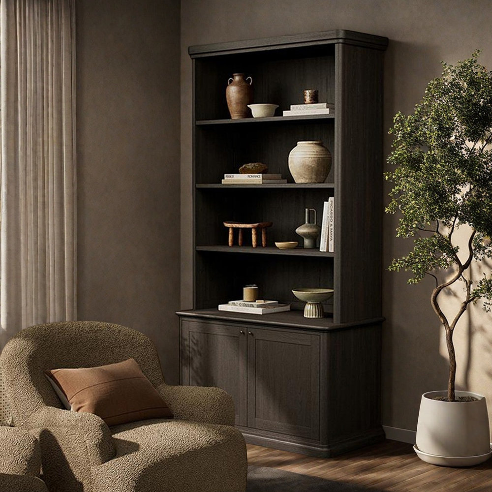 NICECABINET Simple Retro Distressing Wooden Bookcase - Wayfair Canada