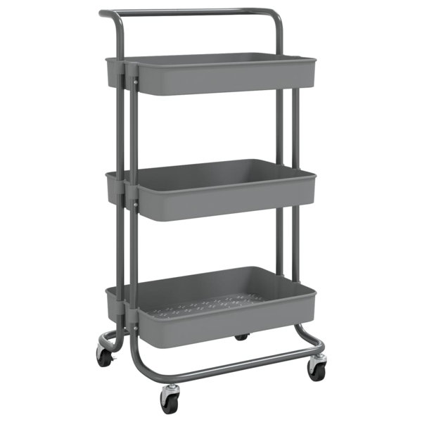 Rebrilliant Monterius Metal Bar Cart | Wayfair