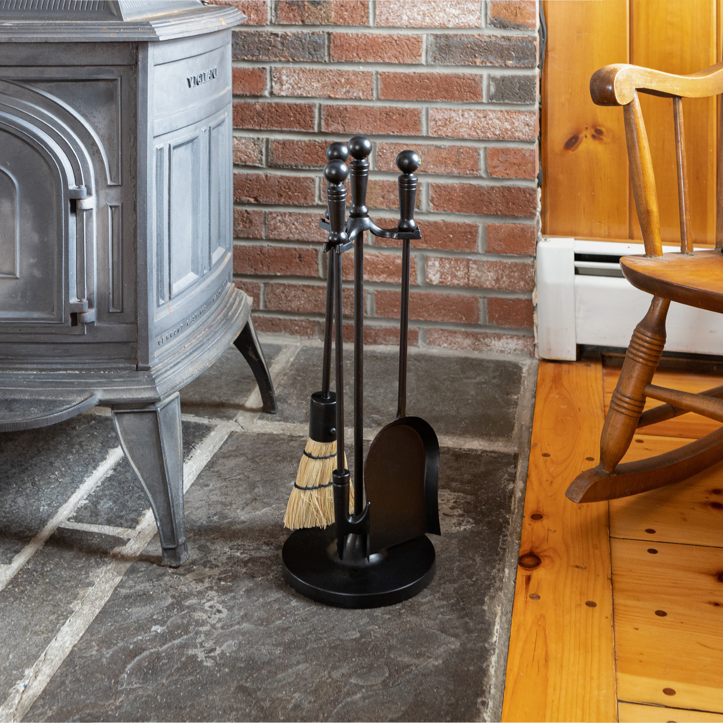 Charlton Home Reddin Mini 4 Piece Iron Fireplace Tool Set & Reviews ...