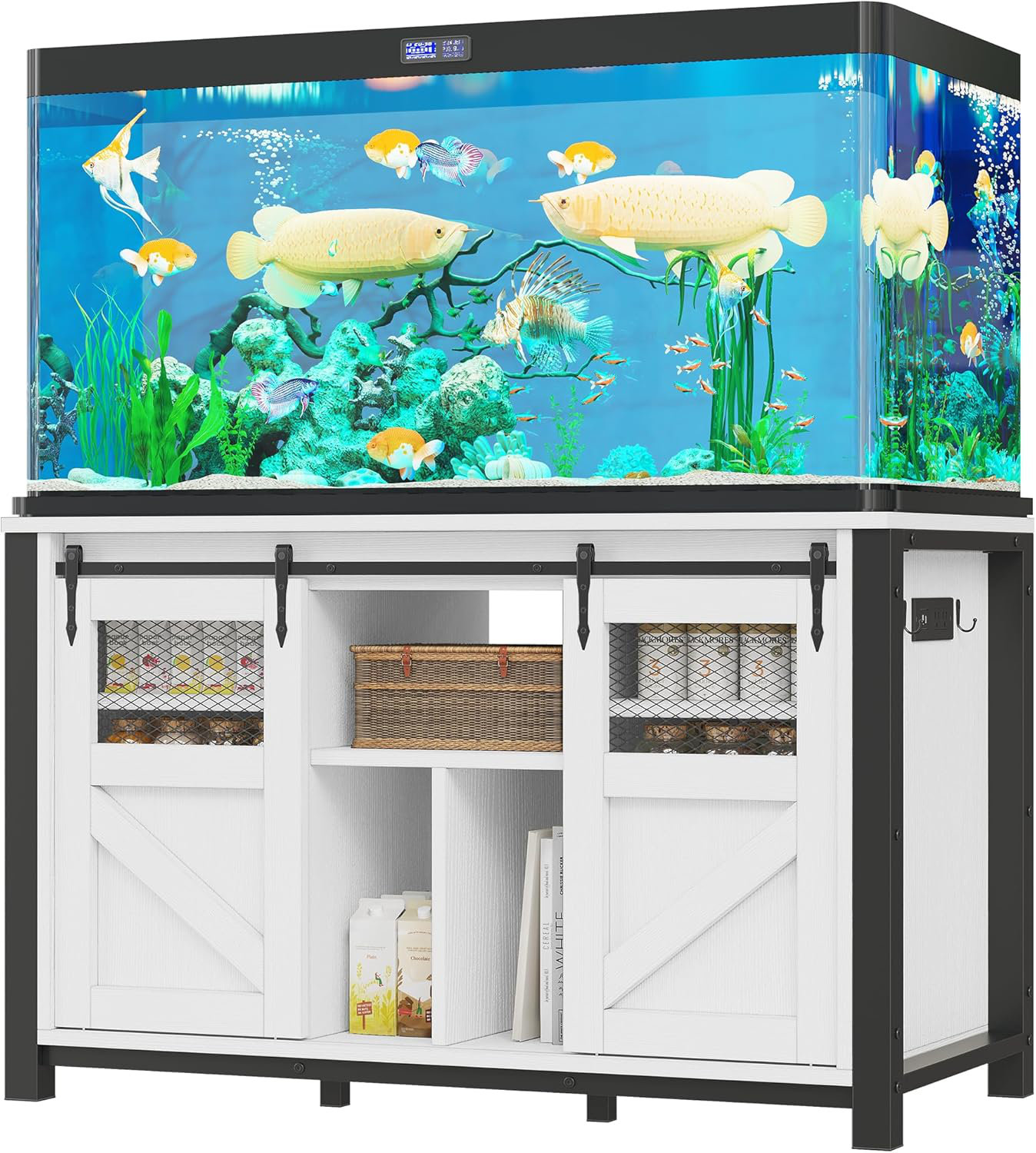 Archie & Oscar™ 120 Gallon Fish Tank Stand with Power Outlets, Heavy ...