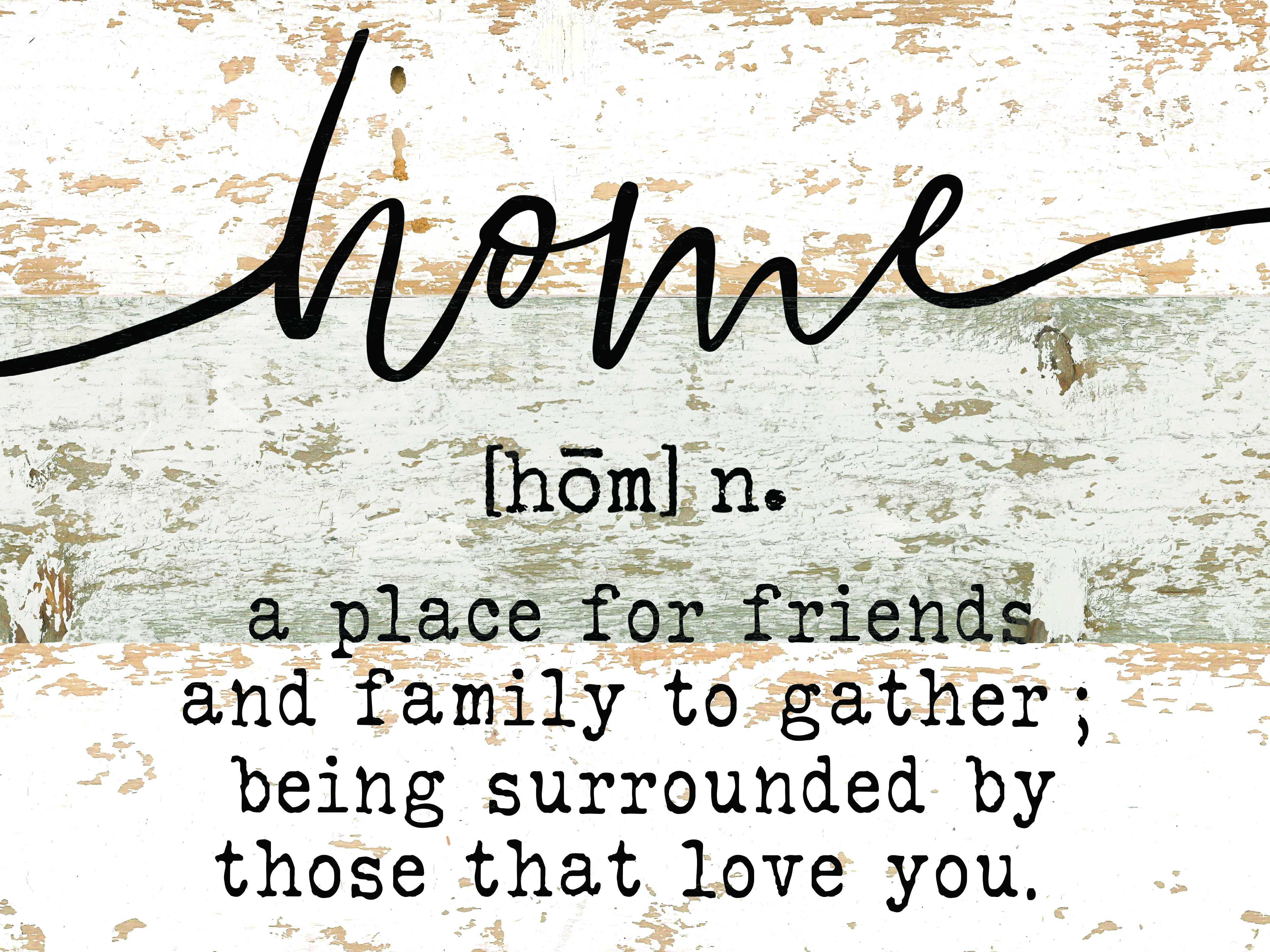 Trinx Home Place For Friends Family - Wrapped Canvas Textual Art ...