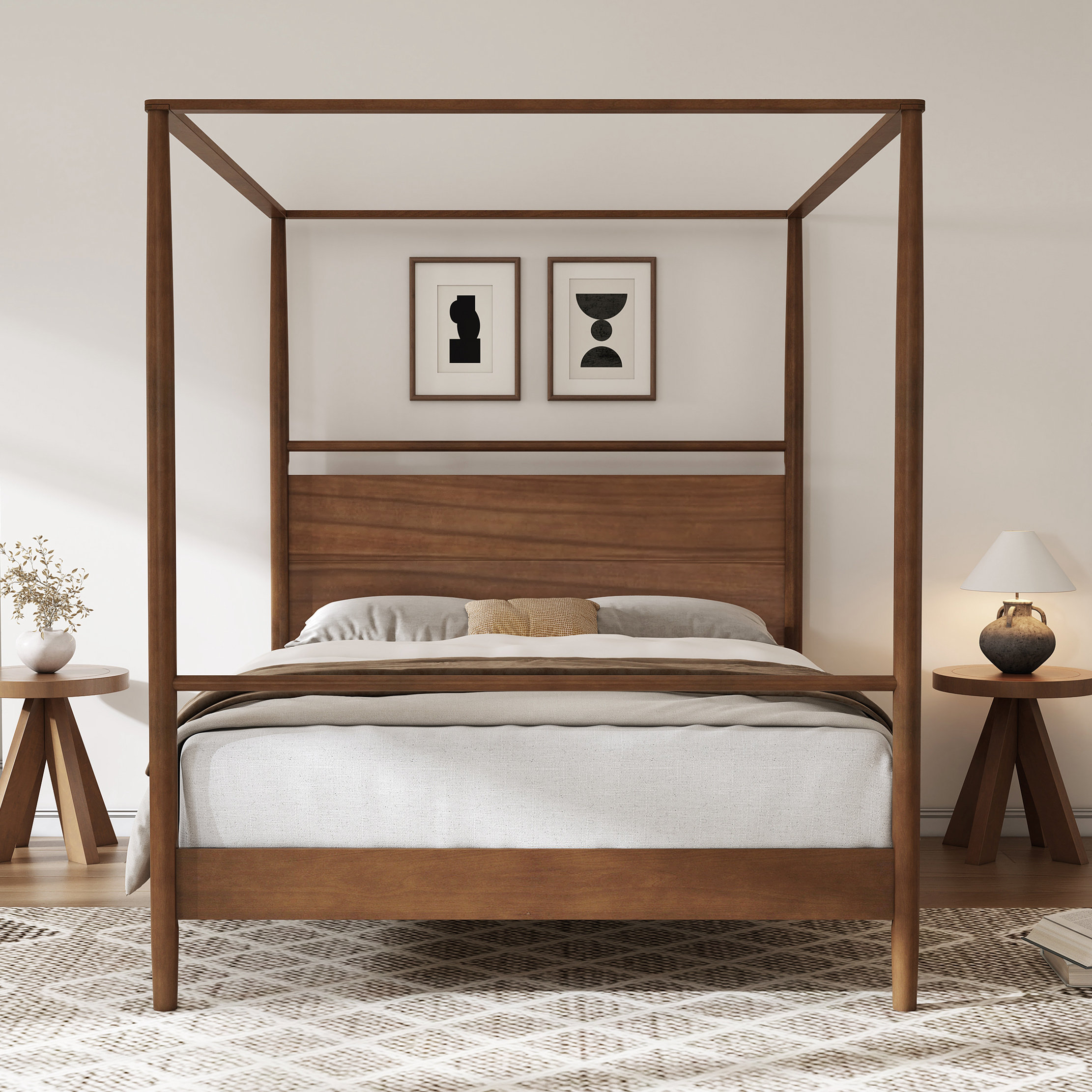 Latitude Run® Solid Wood Canopy Bed Frame | Wayfair