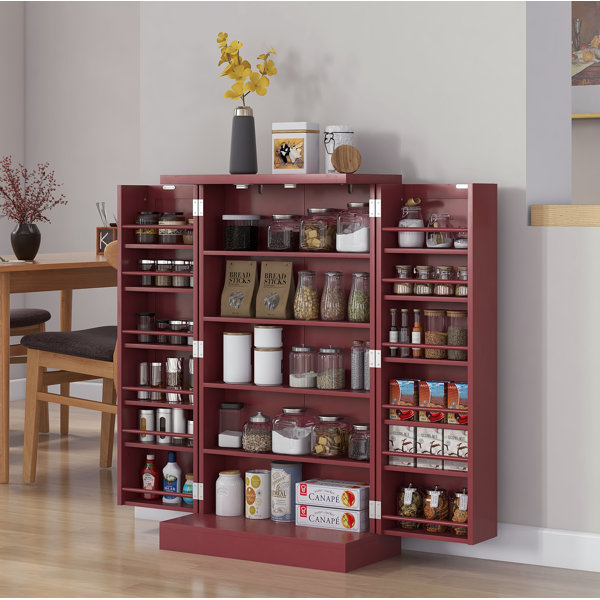 Lark Manor™ Kitchen storage locker, freestanding cupboard, double door ...