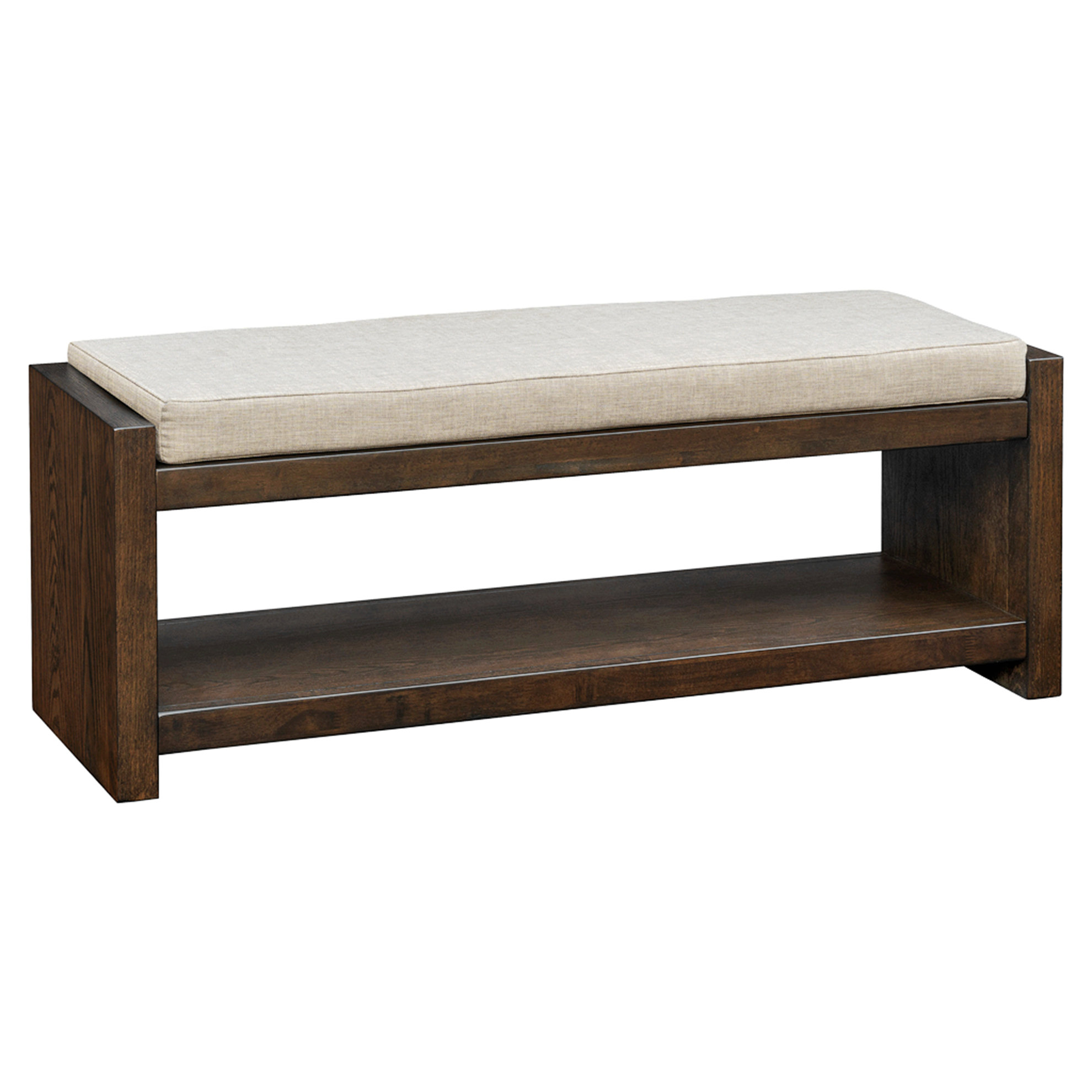 Latitude Run® Modern Wood Veneer Storage Bench With Removable ...