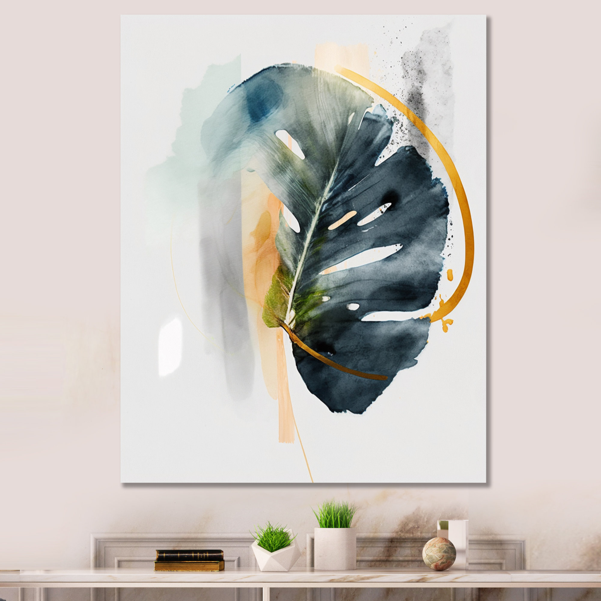 House of Hampton Green Philodendron Leaf I - Floral Leaves Wall Art ...