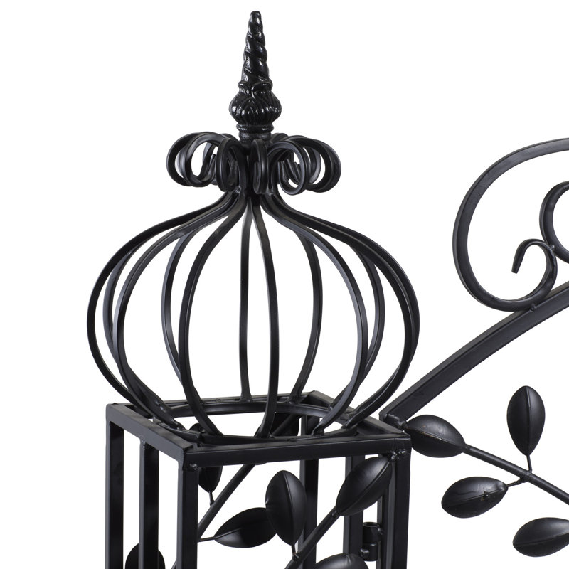 Astoria Grand Verduzco Metal Indoor Outdoor Scrollwork Arched Gate ...