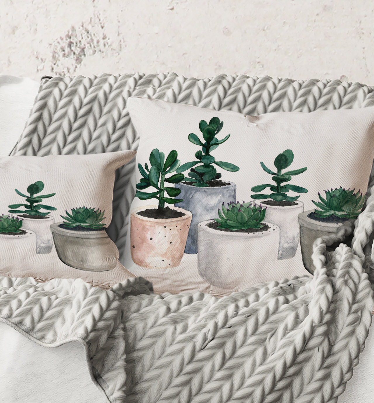 Design Art Rectangle,Cactus And Succulent House Plants VI - Farmhouse ...