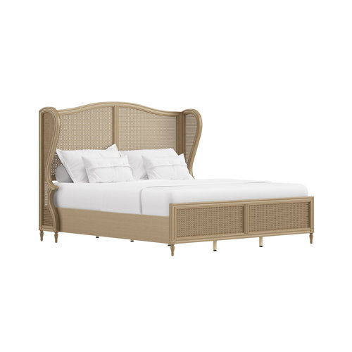 Birch Lane™ Gia Cane Wingback Bed & Reviews | Wayfair