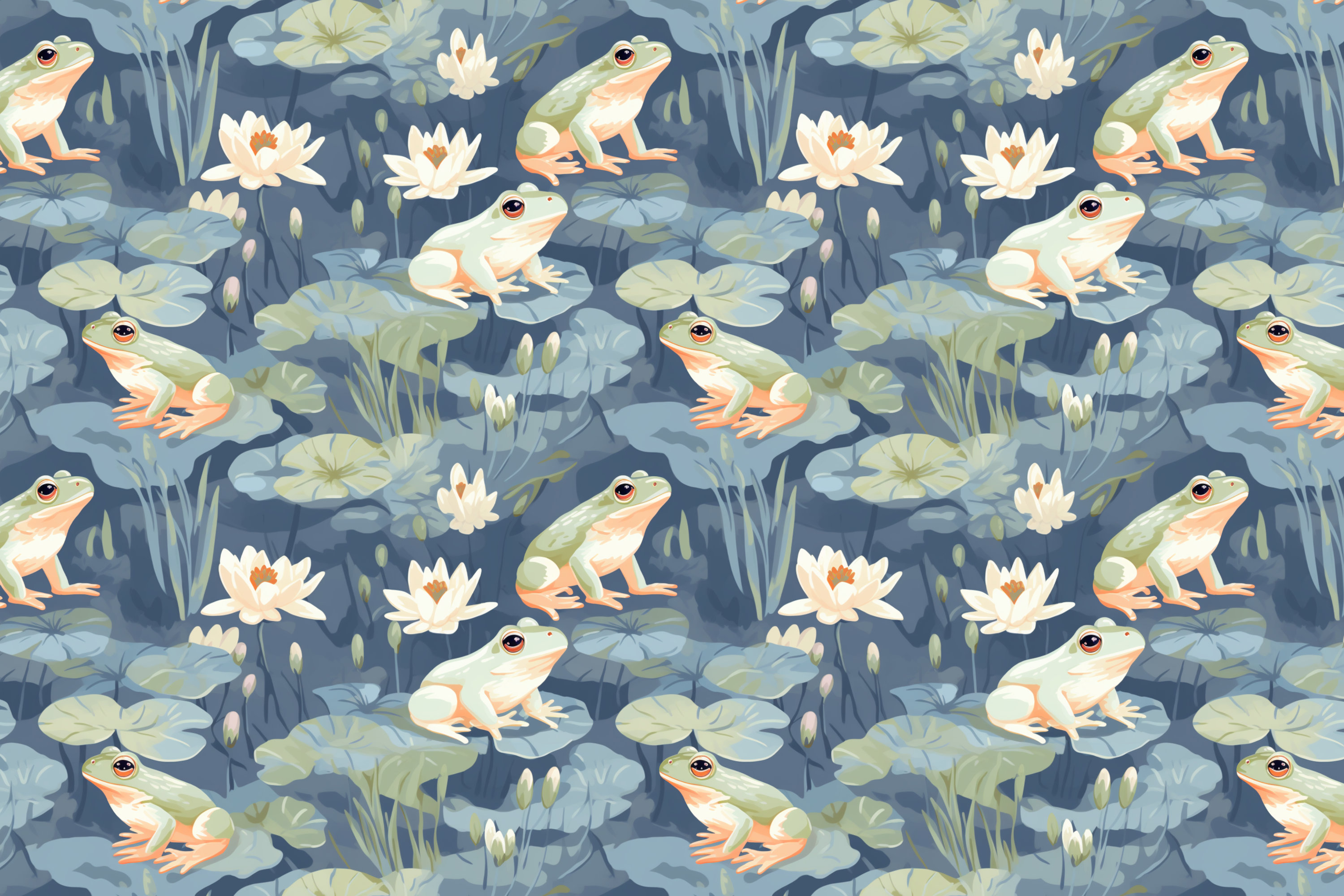 VisionDecor Frog Lilies Bedding | Wayfair