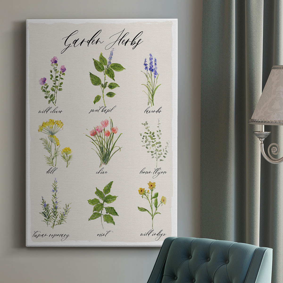 Rosalind Wheeler Garden Herbs Premium Gallery Wrapped Canvas - Ready To ...