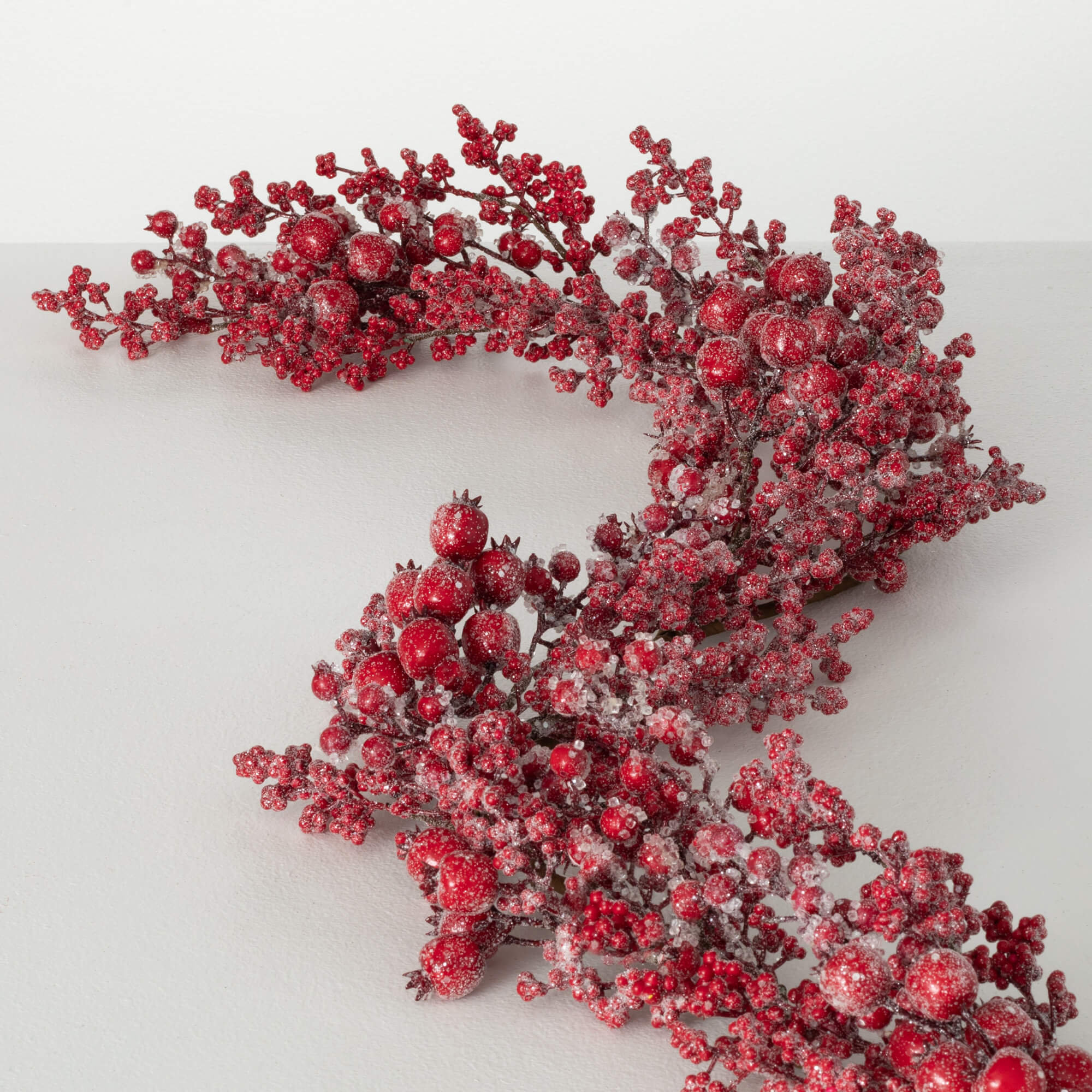 The Holiday Aisle® 60" Artificial Frosted Red Berry Christmas Garland ...