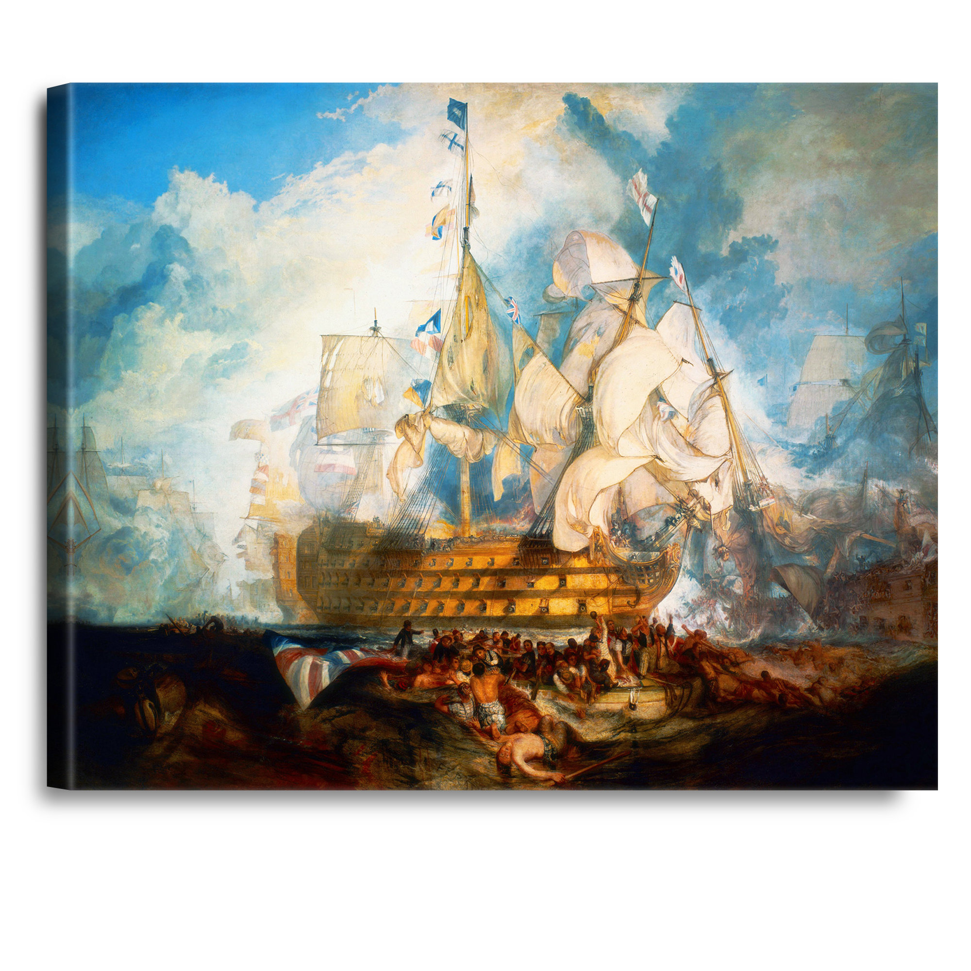 Breakwater Bay The Battle of Trafalgar by J. M. W. Turner Sailboat ...