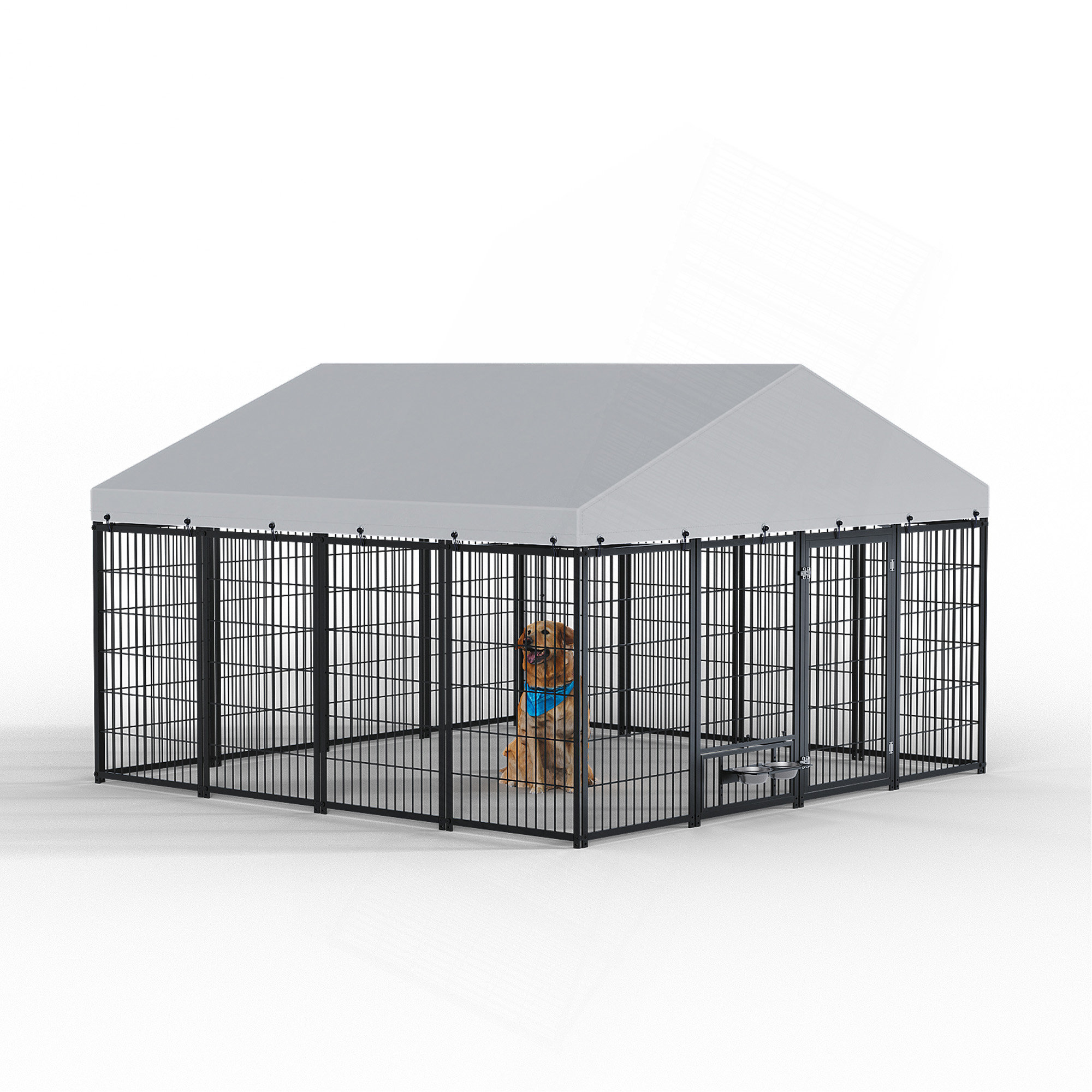TYUNABRN Large Dog Kennel Outdoor Pet Pens Dogs Run Enclosure Animal ...