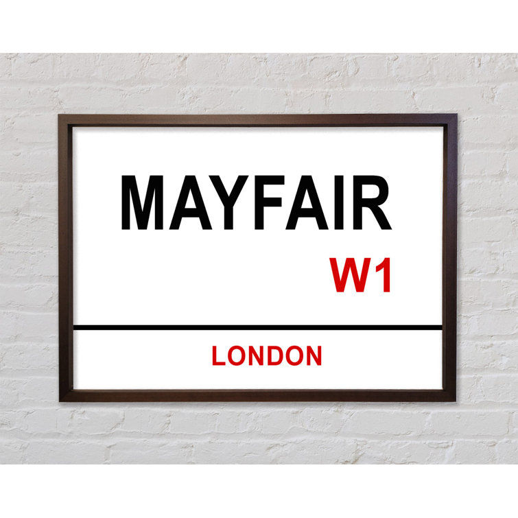 Bright Star Mayfair Signs - Single Picture Frame Art Prints on Canvas ...