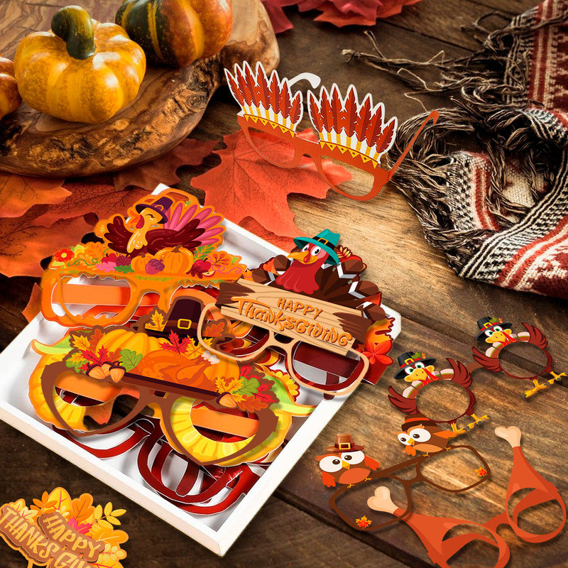 The Holiday Aisle® Thanksgiving Glasses Funny, 24 Pcs Thanksgiving ...