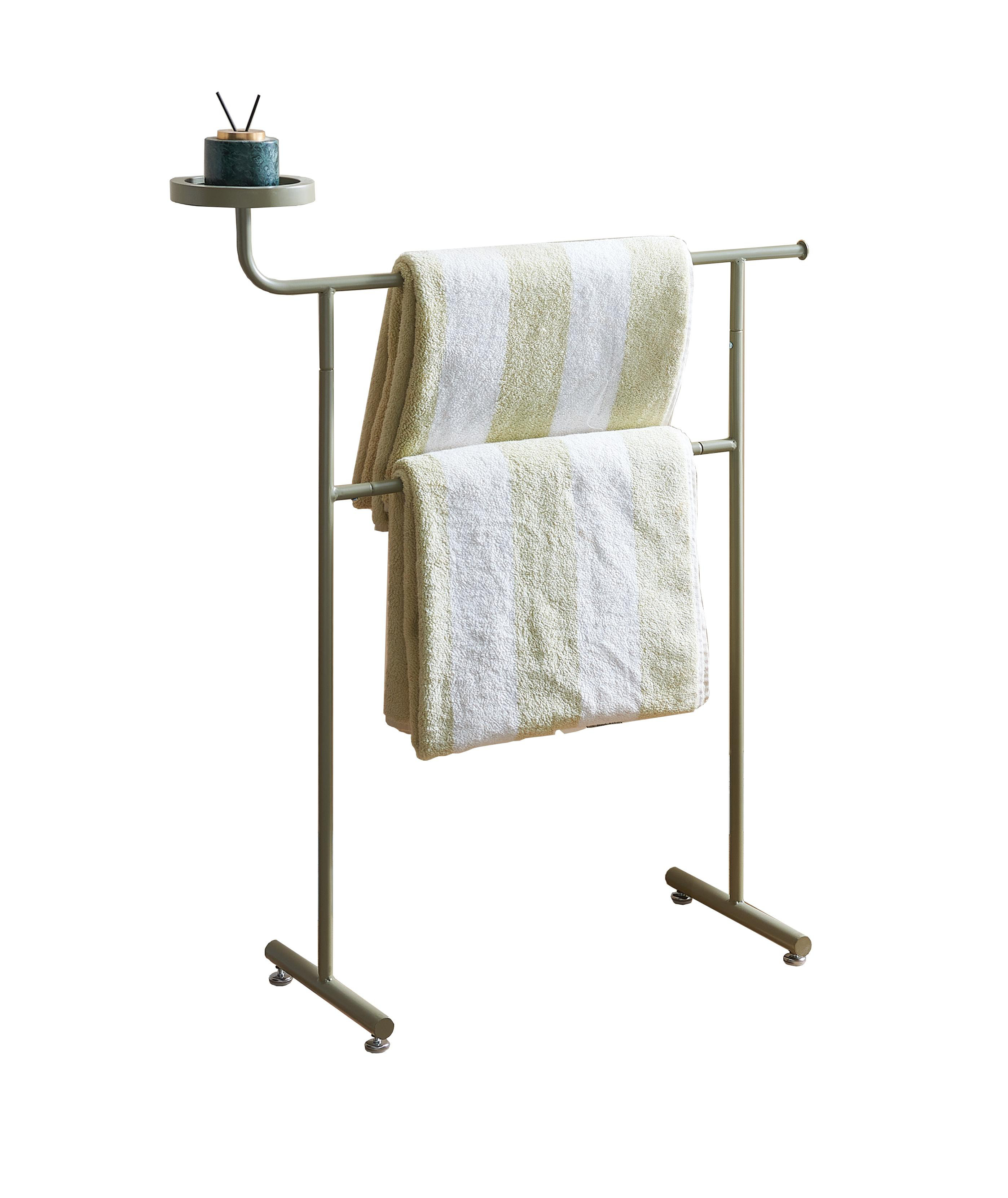 Ebern Designs Chase Valet Clothes Stand with Storage Tray, Towel Rack ...
