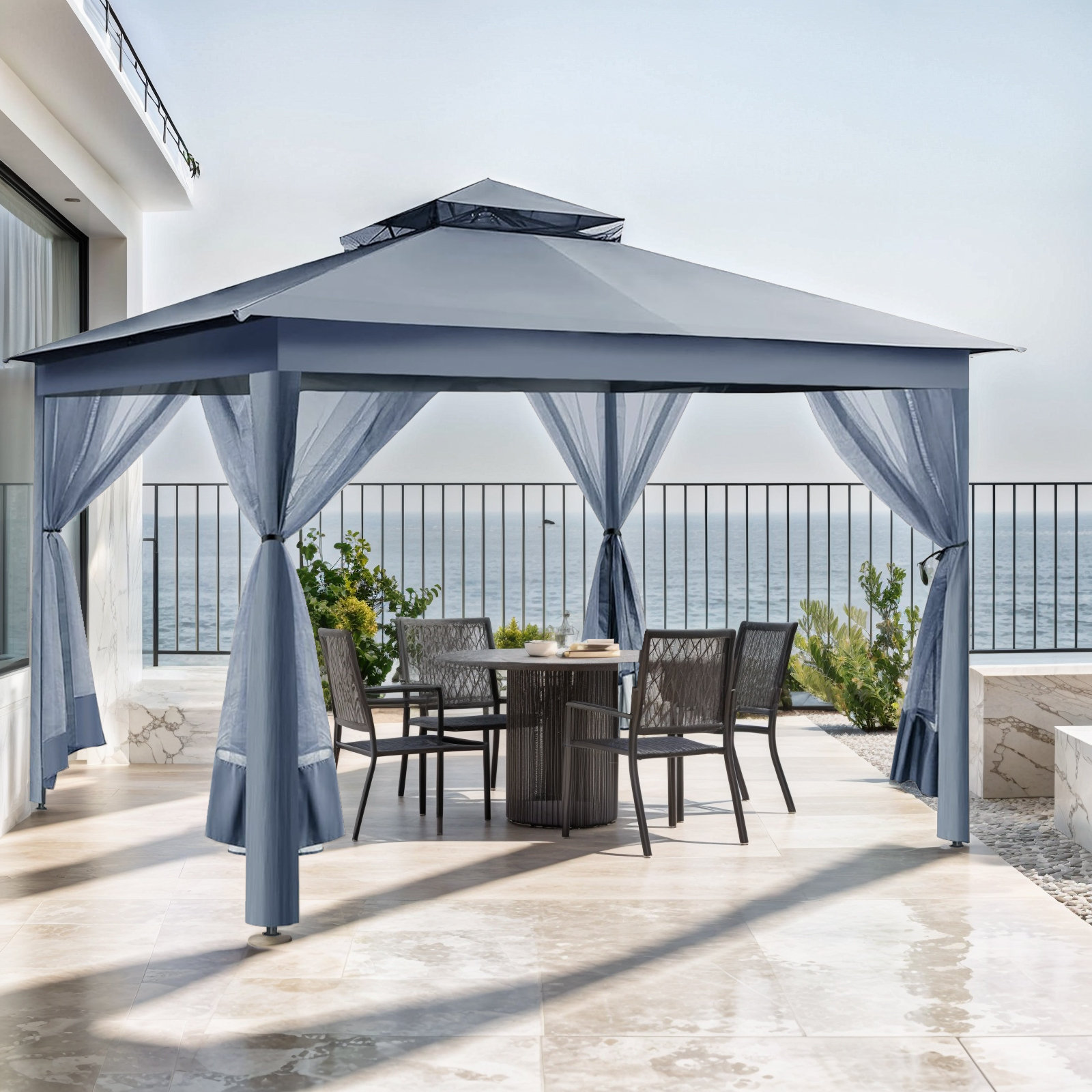 Auxiwa Pop up Patio Gazebo 13 Ft. W x 13 Ft. D Metal Patio Gazebo | Wayfair