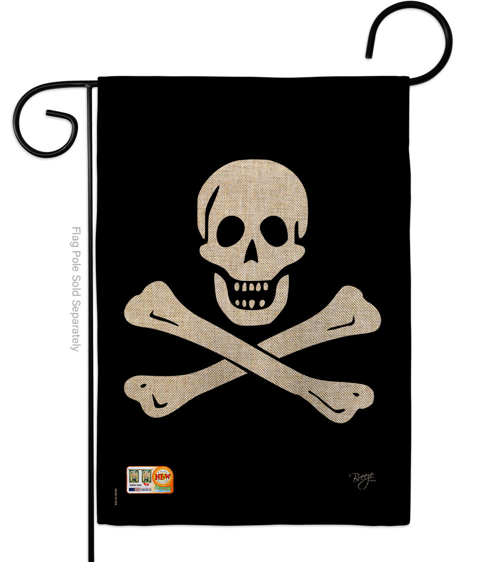 Breeze Decor Sam Pirate 2-Sided Burlap 19 x 13 in. Garden Flag | Wayfair