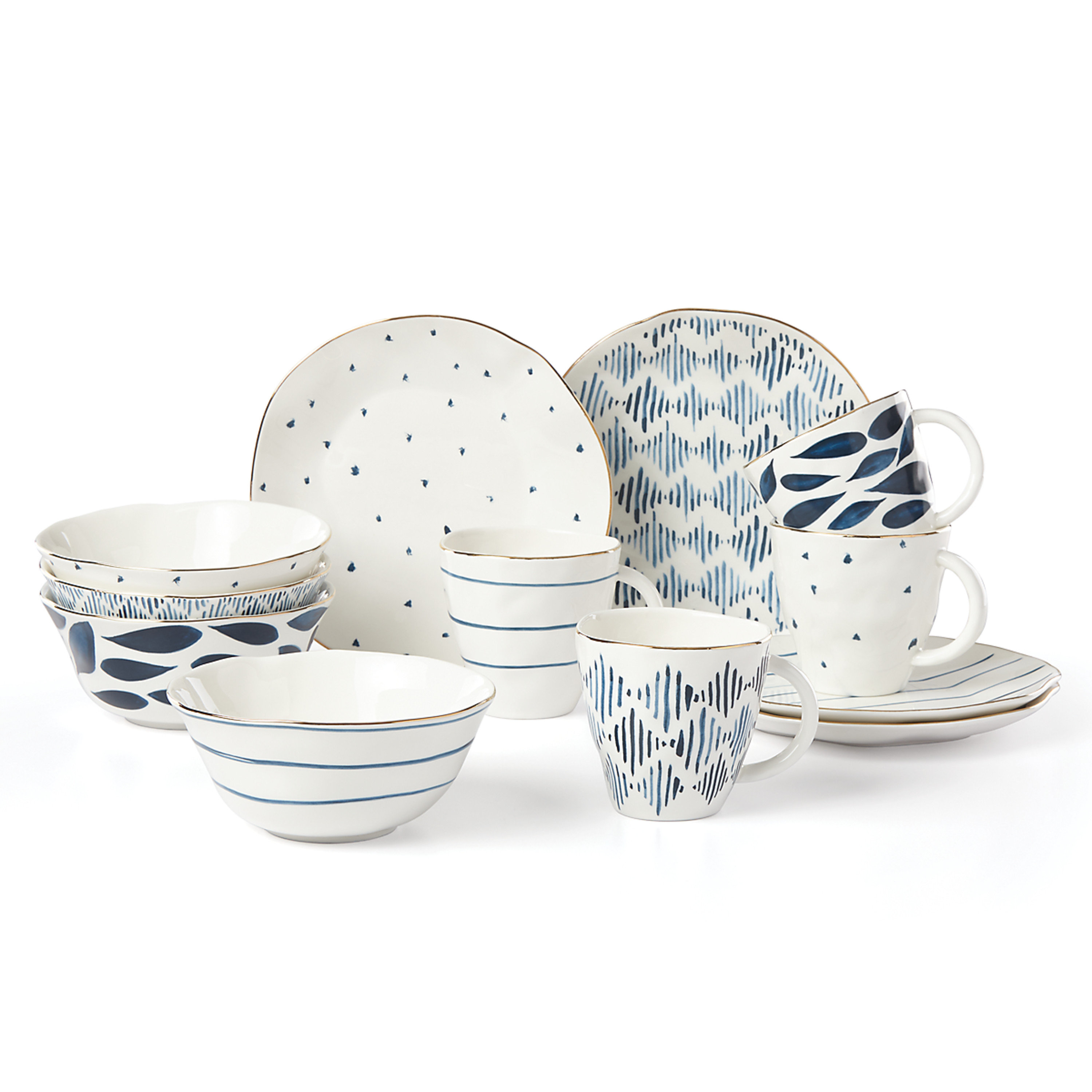 Lenox Ensemble de dessert 12 pièces Blue Bay et Commentaires - Wayfair ...