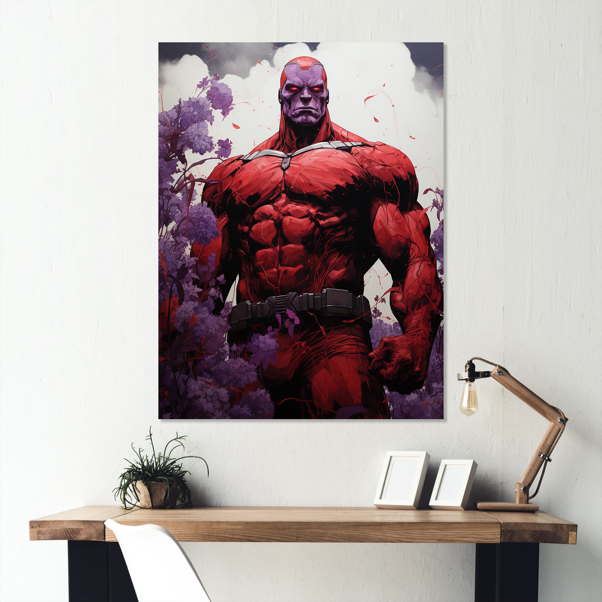 Lark Manor Red And Purple Superhero Giants Blooms Giants Metal Wall lark-manor-red-and-purple-superhero-giants-blooms-giants-metal-wall