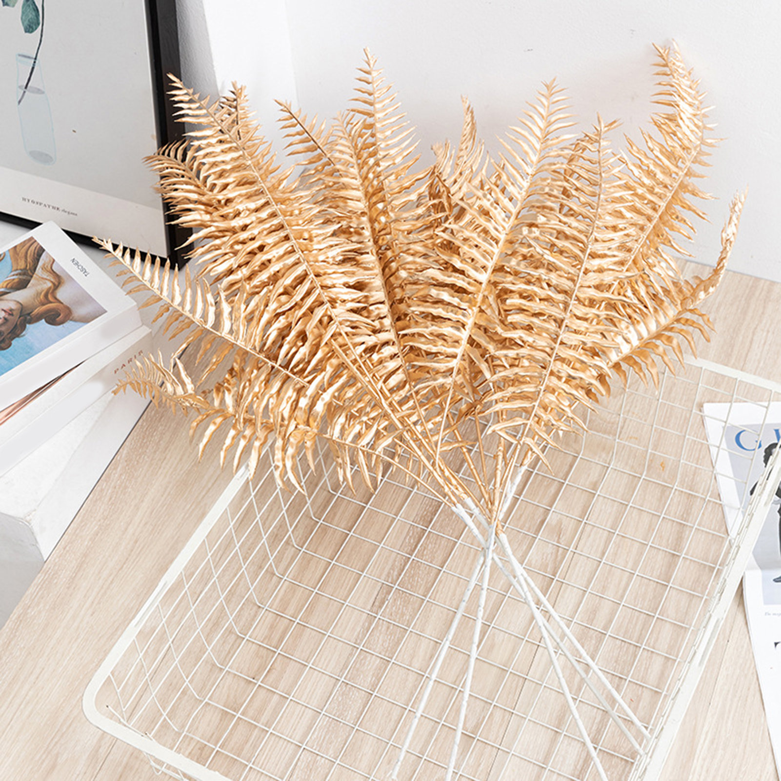 Primrue Fake Flower Weather-resistant Eco-friendly Plastic Golden ...