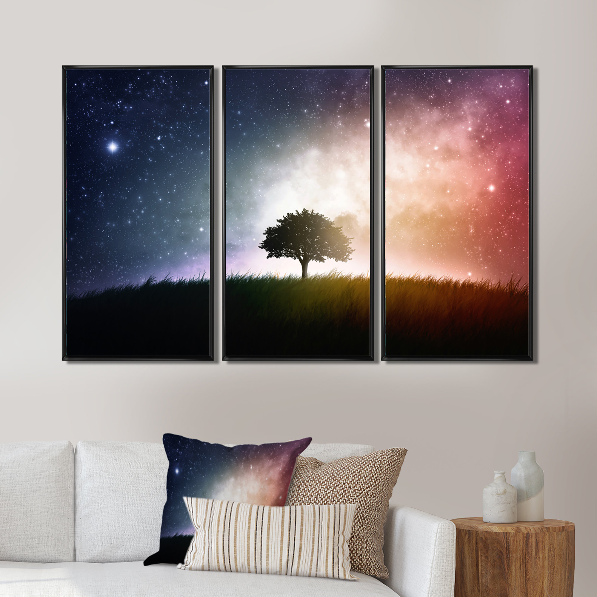 Ebern Designs Spring Motif With Small White Flowers - Floral Framed ...