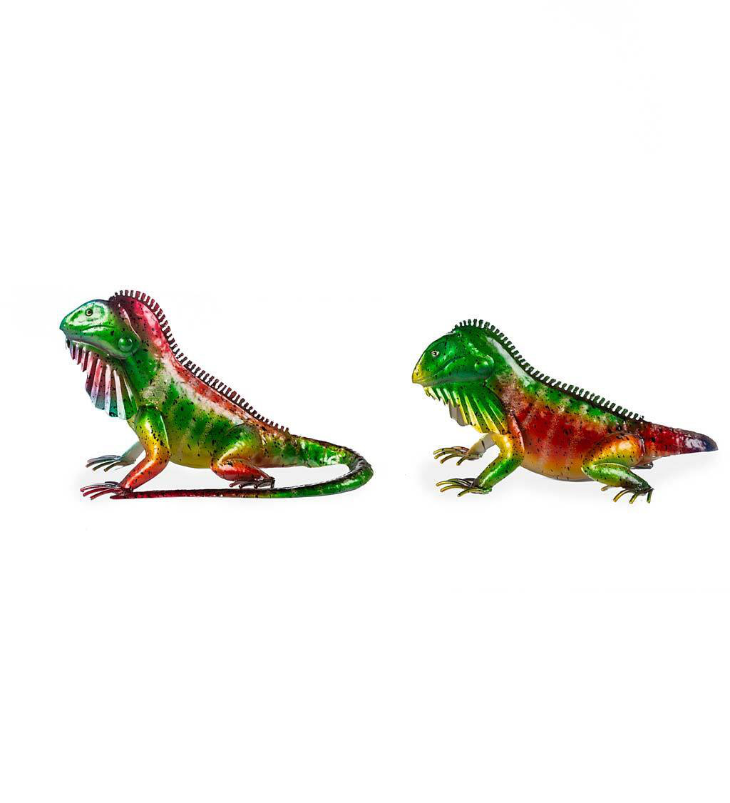 Wind & Weather Colourful Iguana Garden Statues, Set Of 2 - Wayfair Canada