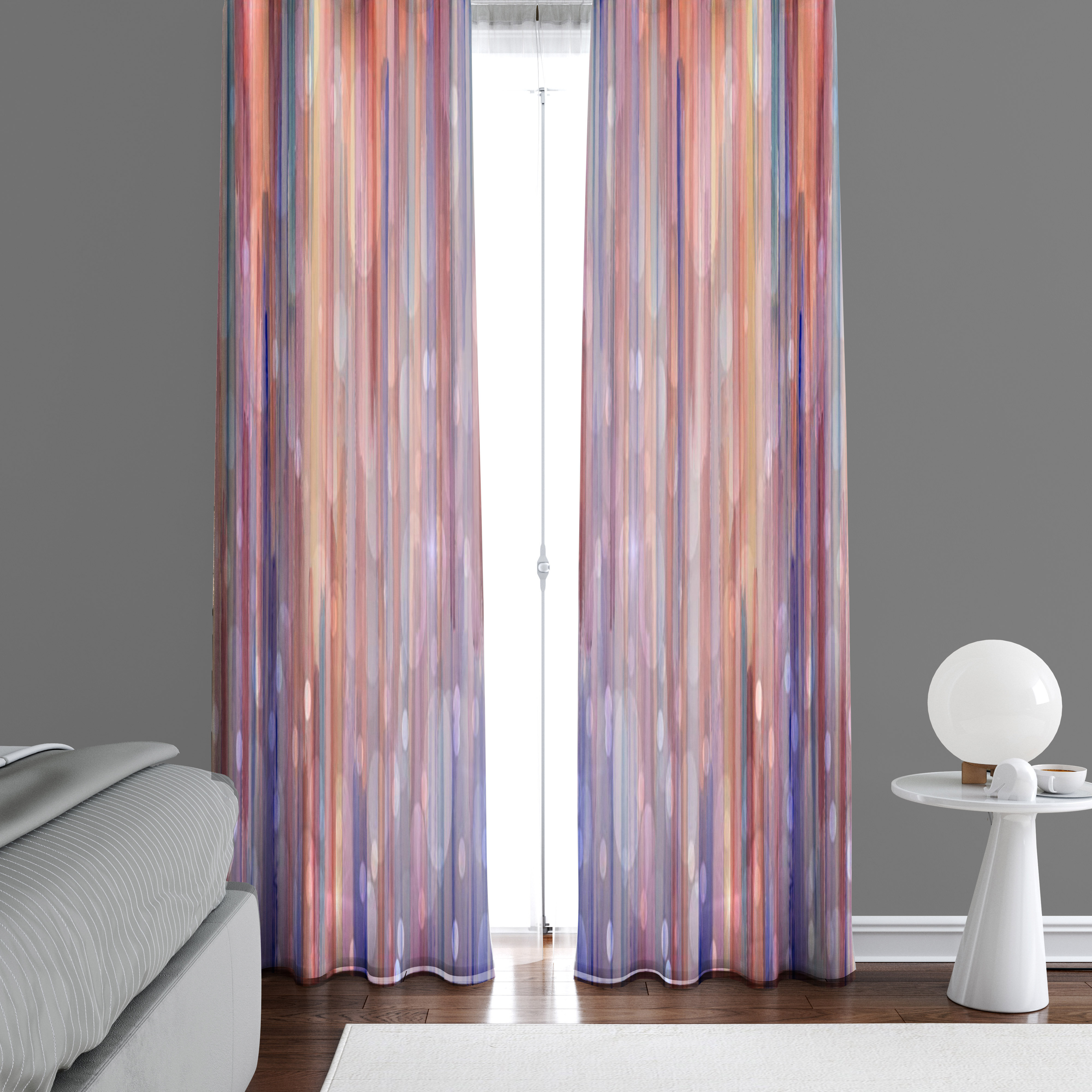 Deja Blue Studios Abstract Semi-Sheer Curtain Panels | Wayfair