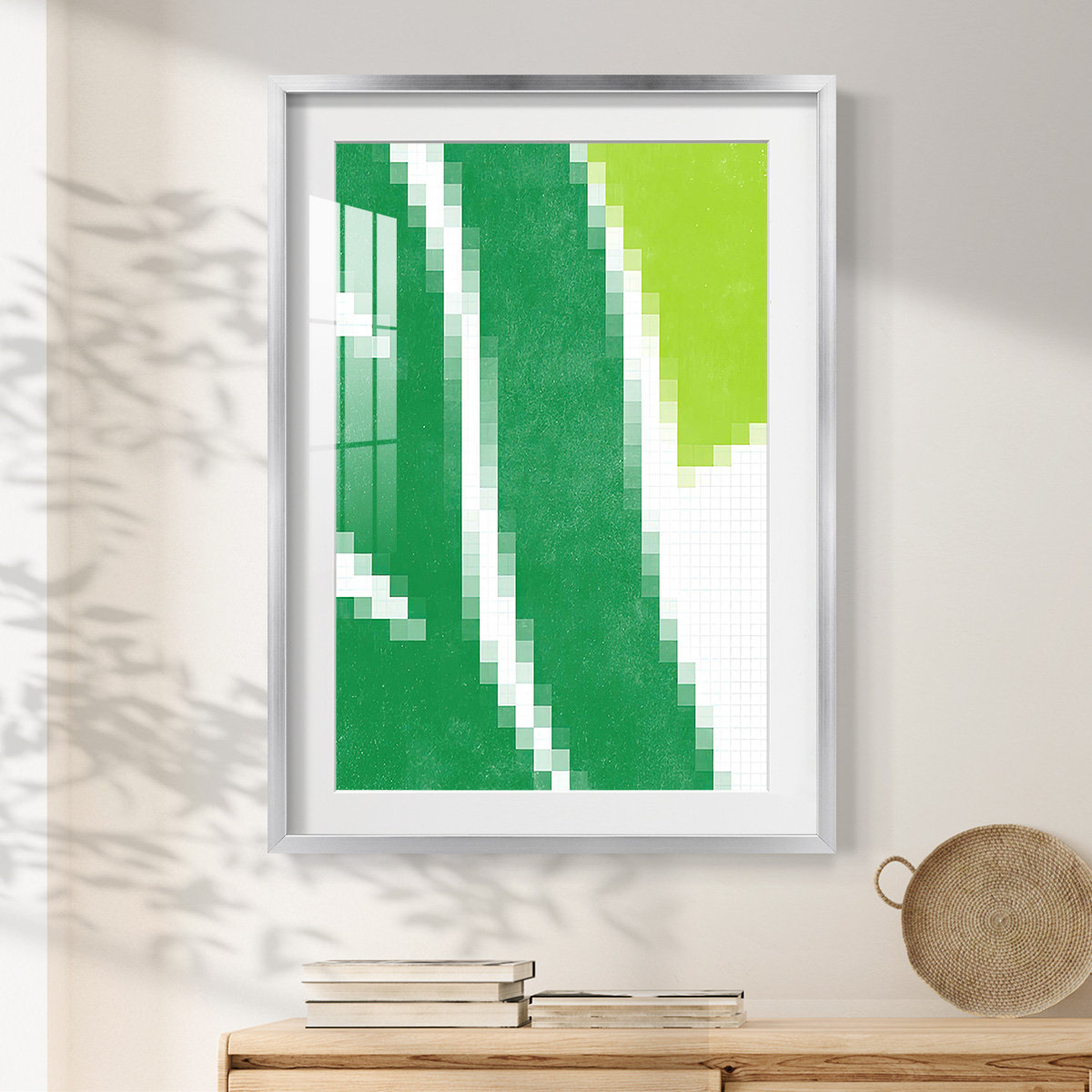 Latitude Run® Pixel Leaves I -Framed Print | Wayfair