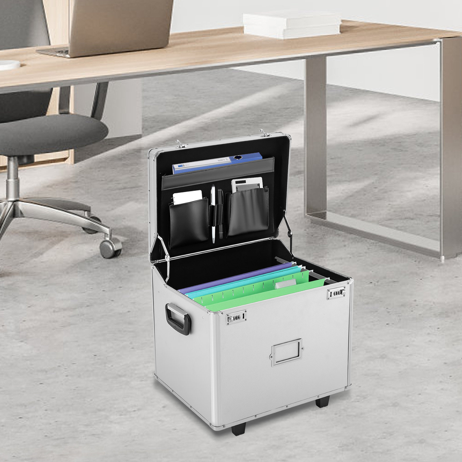 FRONG Lockable File Box with Wheels - Wayfair Canada