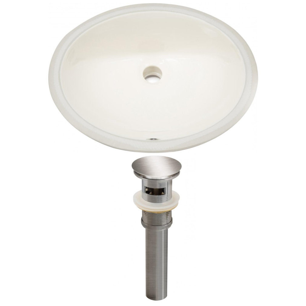 Plumbing N Parts Lavabo de salle de bain ovale encastré en émail ...