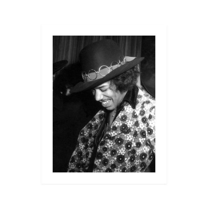 Globe Photos Entertainment " Smiling Jimi Hendrix Wearing Hat " | Wayfair