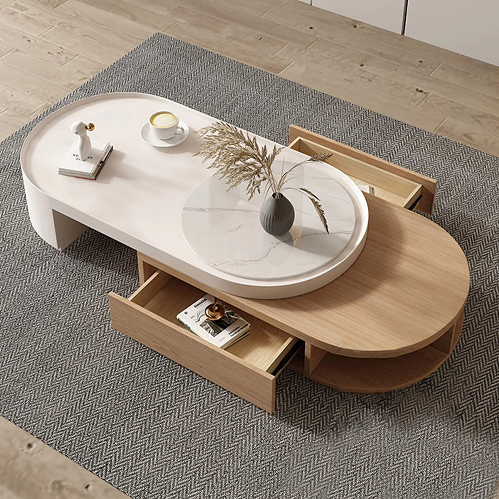 Bkoksety Solid wood retractable multi-functional tea table | Wayfair