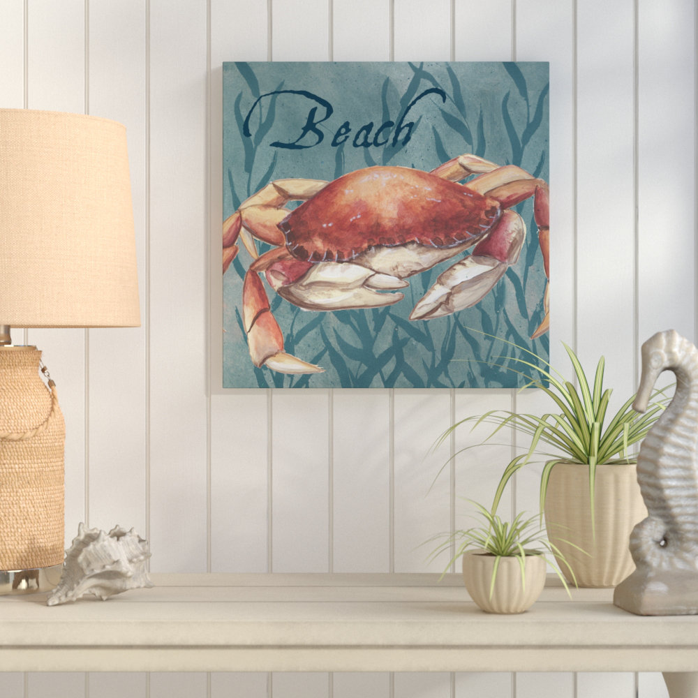 Highland Dunes 'Nautical Critters: Crab' Graphic Art Print on Wrapped ...