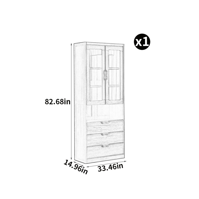 Kaoloupin Modern Chinese style bookcase | Wayfair