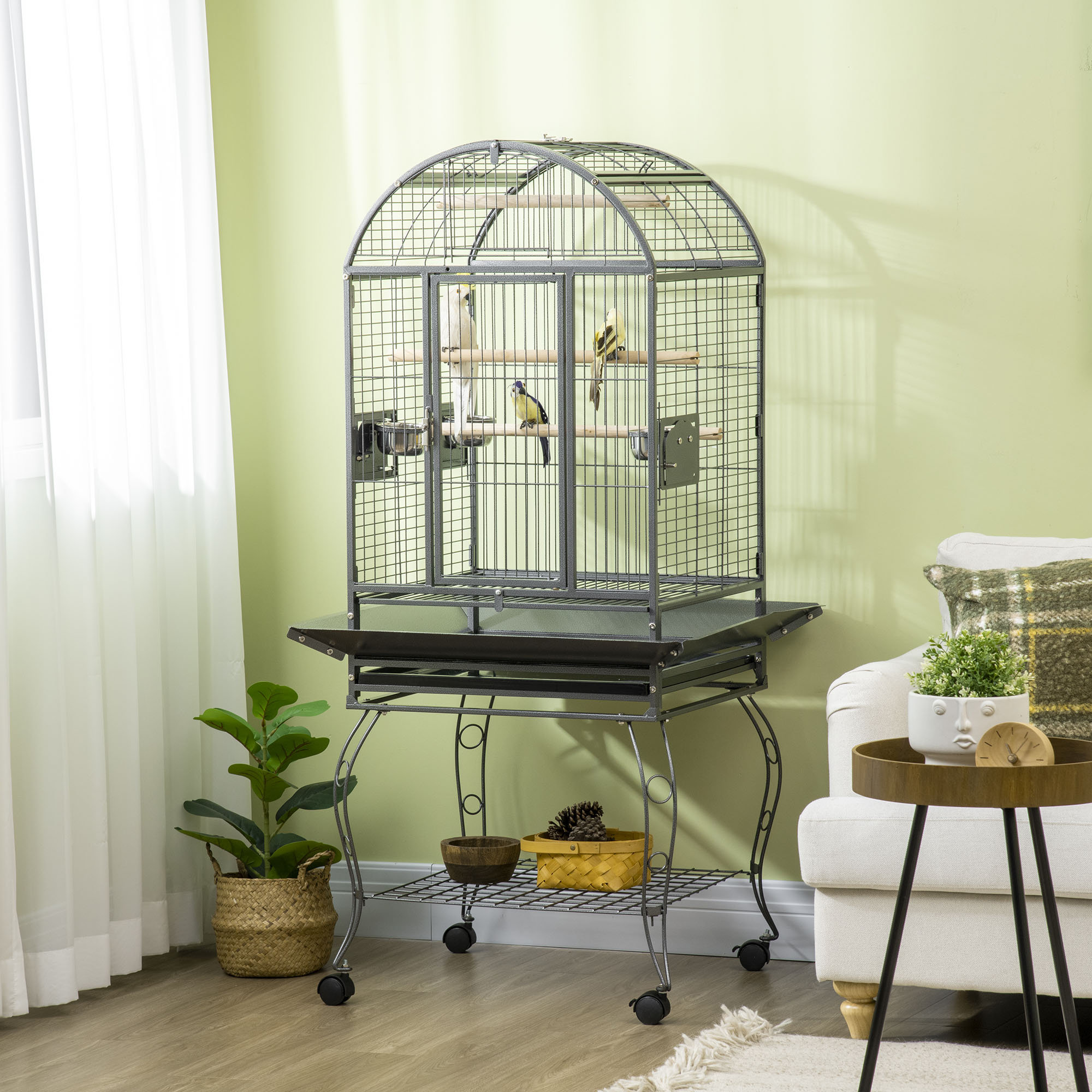 Tucker Murphy Pet™ Cosie 66.1" Steel Dome Top Floor Bird Cage with ...