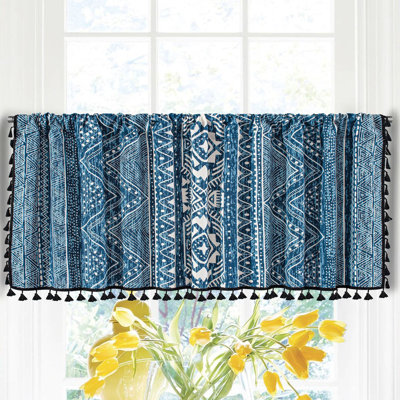 Kbndieu Valance Curtains for Kitchen - Window Light Blocking Short Rod ...