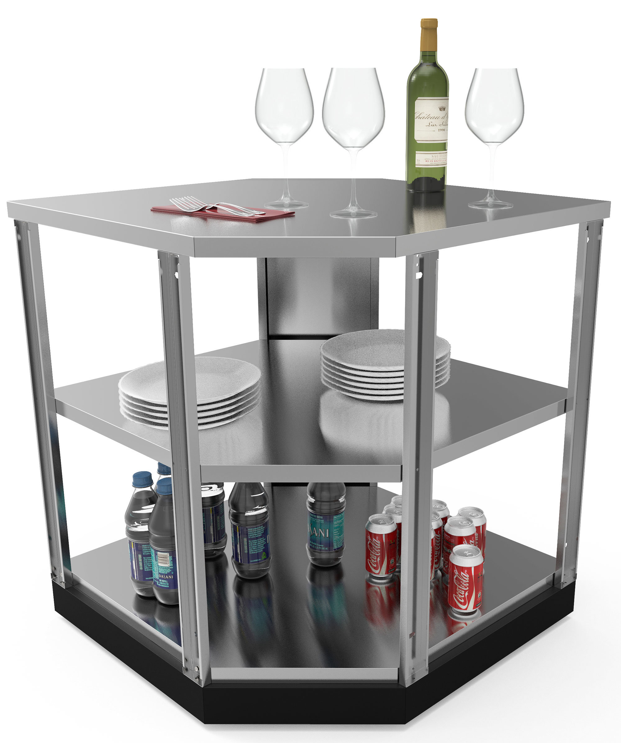 NewAge Products Outdoor Kitchen Modular 90-Degree Corner Shelf ...