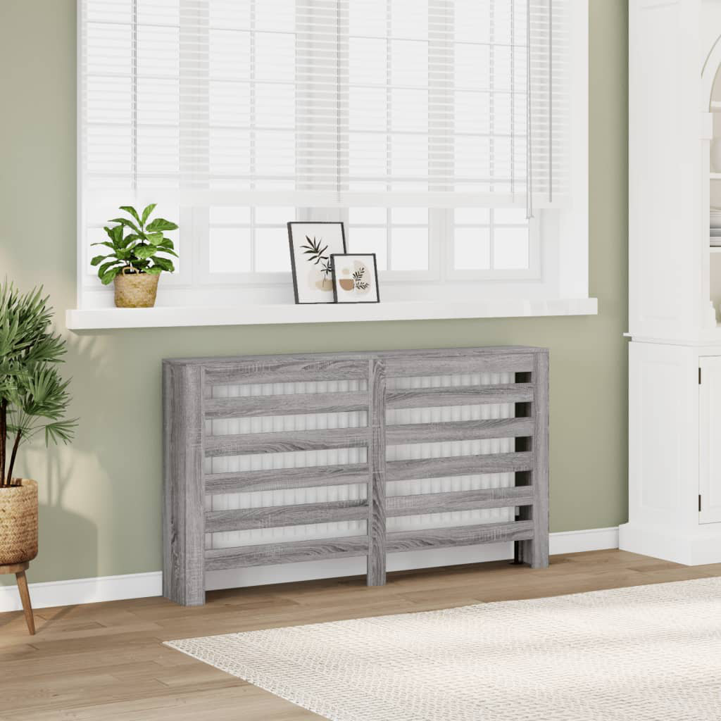 Vidaxl Radiator Cover Grey Sonoma 149X20x82 Cm Engineered Wood ...