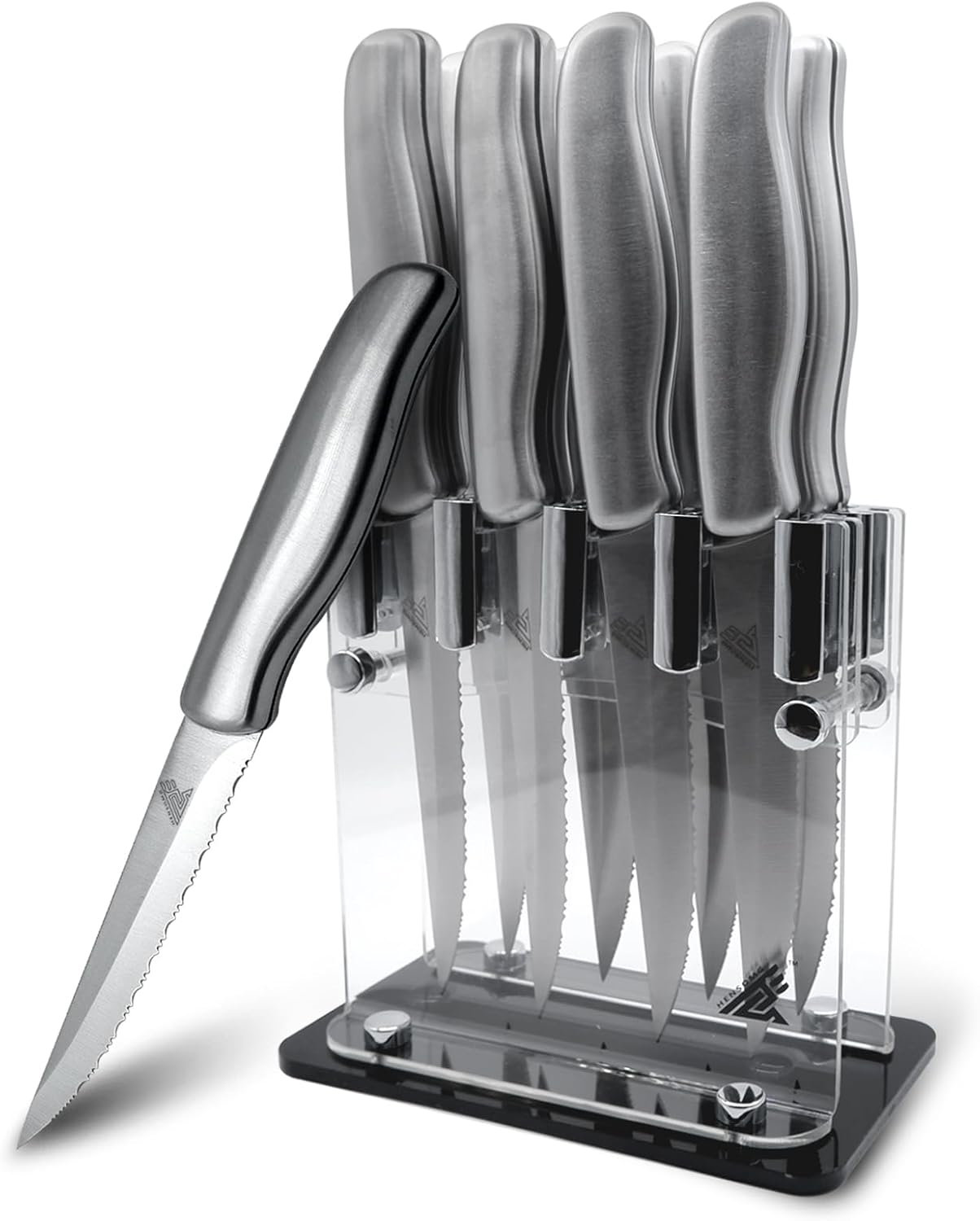 POGASY Steak Knife Set With Sandwich Handle Steak Knives Set Of 8 And ...