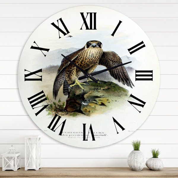 East Urban Home Vintage Bird Life VIII - Traditional wall clock | Wayfair