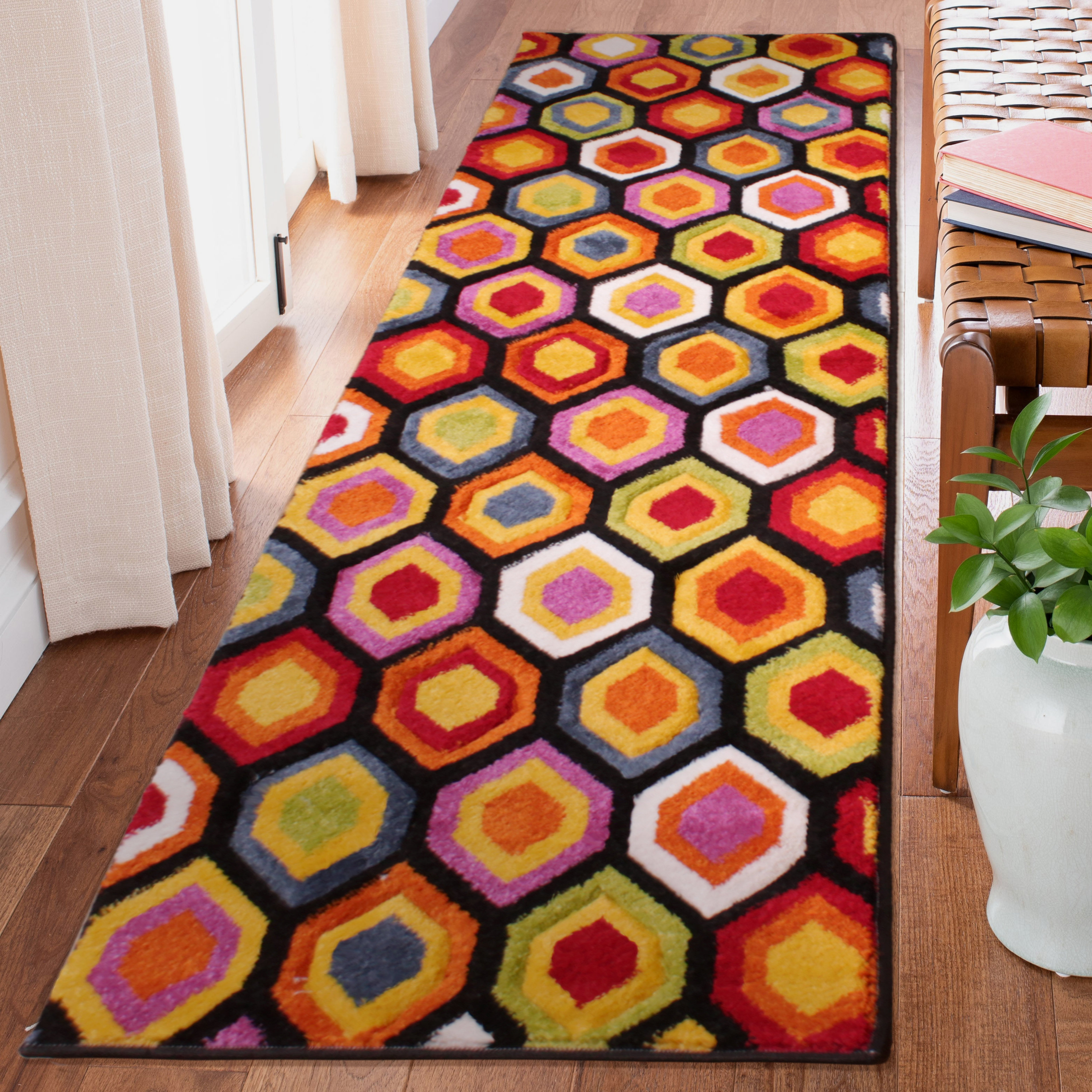 Corrigan Studio Goodlow Spectra Carved Tufted Green/Red/Yellow Rug ...