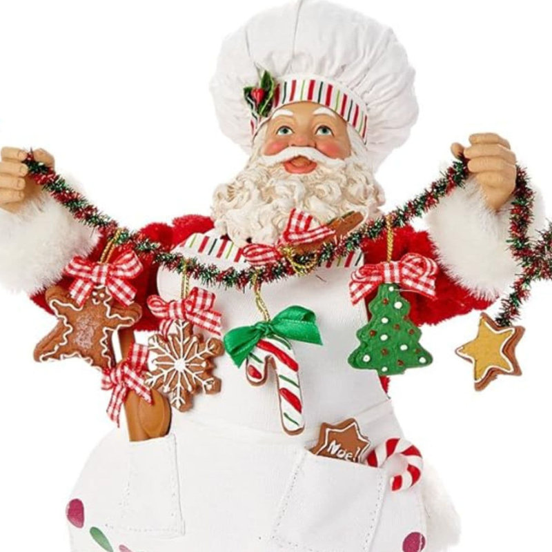 Darby Home Co 12-Inch Christmas Chef Santa Figurine | Wayfair