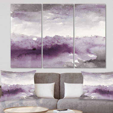 East Urban Home " Midnight At The Lake III Amethyst And Gray " 3 ...