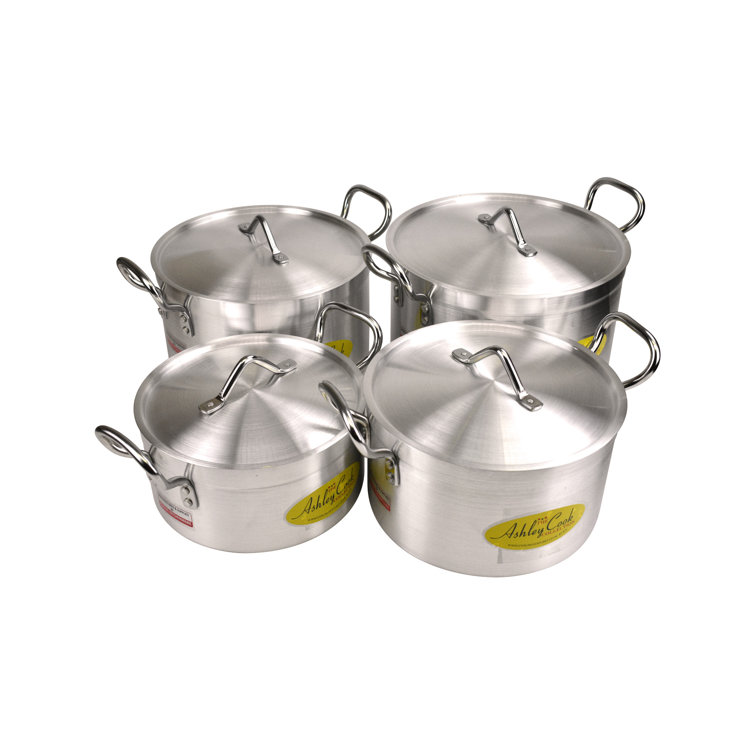 Sterling Ventures Aluminium Cooking Pots Set 24, 26, 28, 30 Cm ...