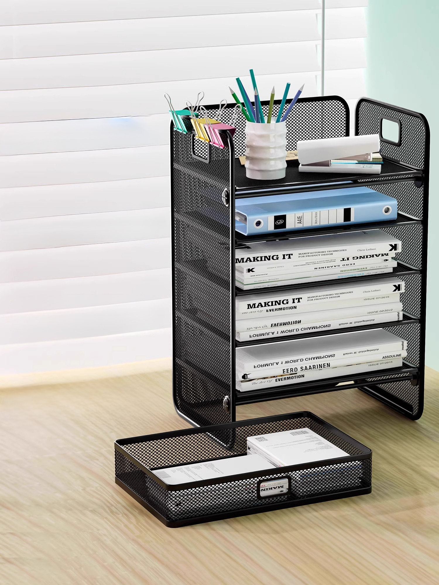 Hokku Designs Markala Metal Stackable Desk Organizer | Wayfair