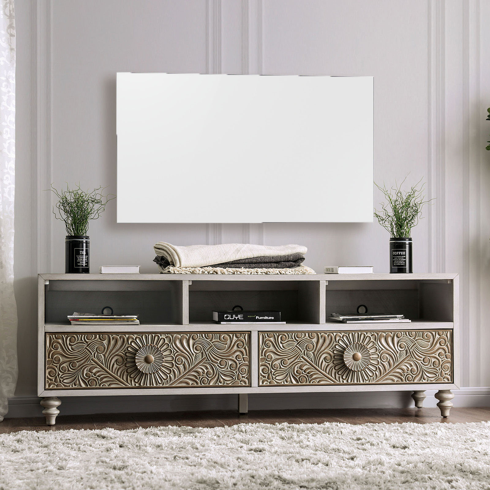 Ophelia & Co. Zeller TV Stand for TVs up to 78" - Wayfair Canada